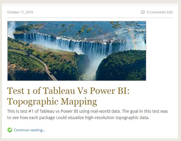Test 1 of Tableau Vs Power BI: Topographic Mapping | Data Blends