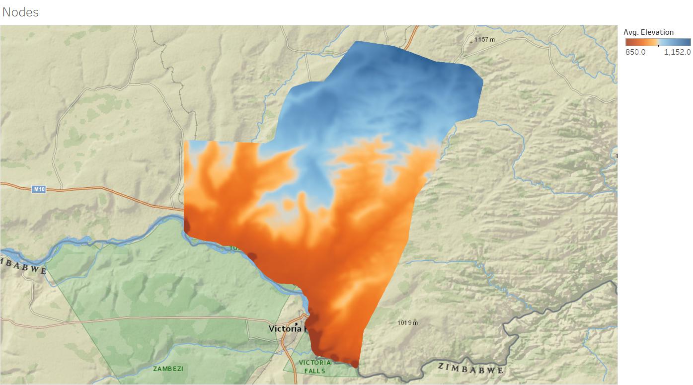 Test 1 of Tableau Vs Power BI: Topographic Mapping | Data Blends