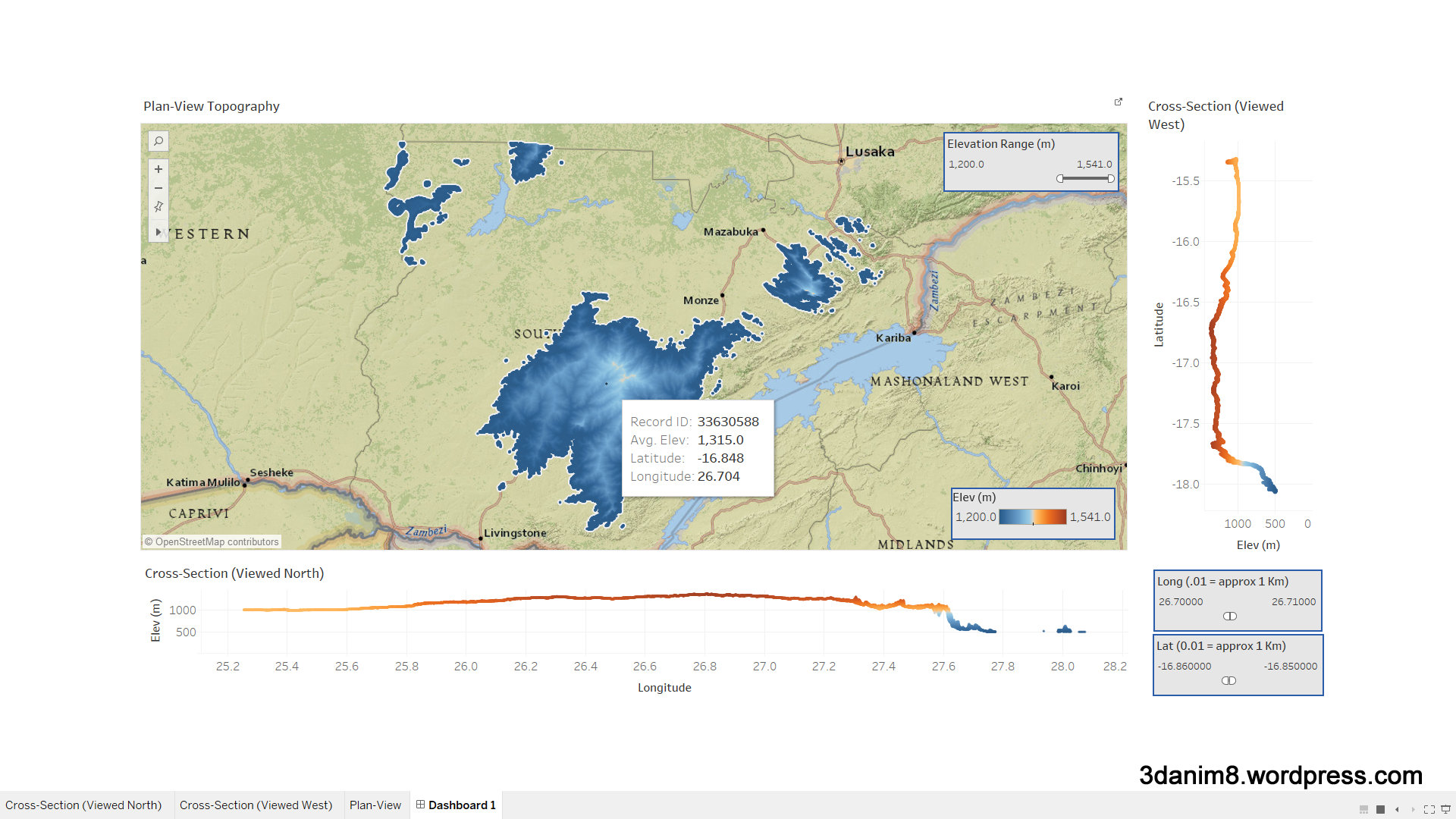Test 1 of Tableau Vs Power BI: Topographic Mapping | Data Blends